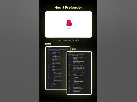 Day 32 - Heart Preloader #html #css #shorts #javascript - YouTube
