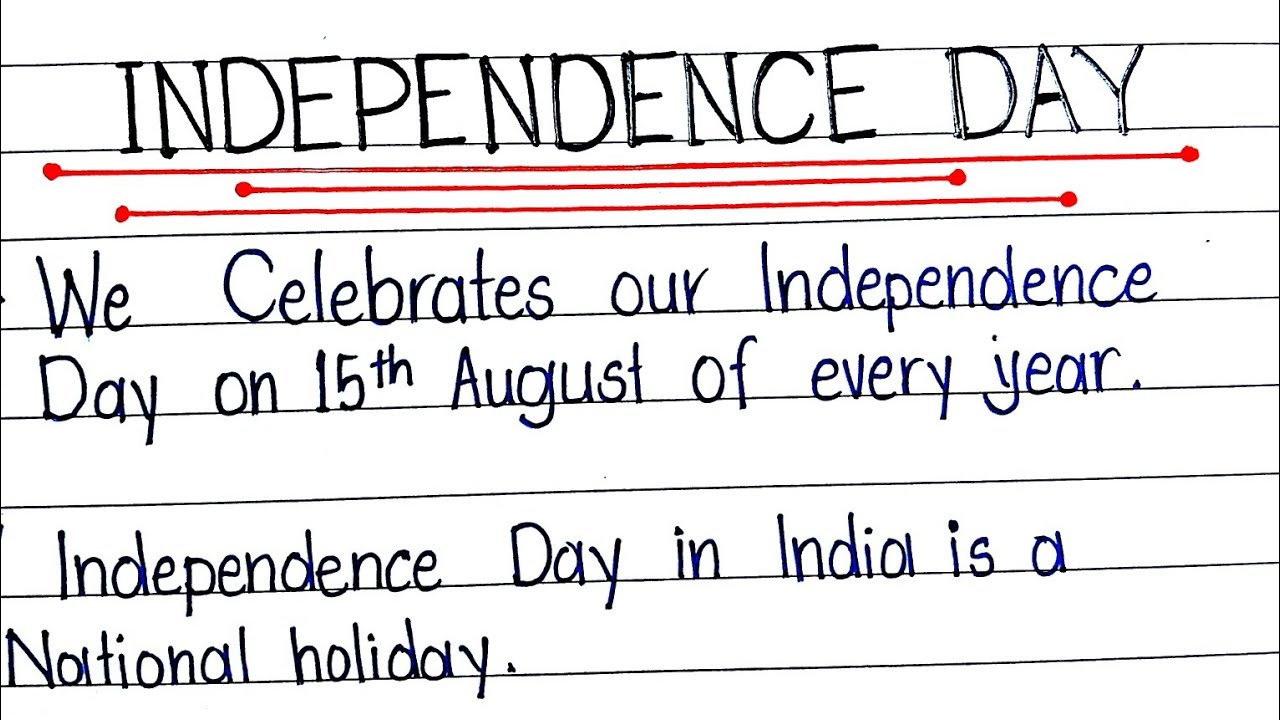 10 Lines On Independence Day 2023 || Essay On Independence Day || Essay ...