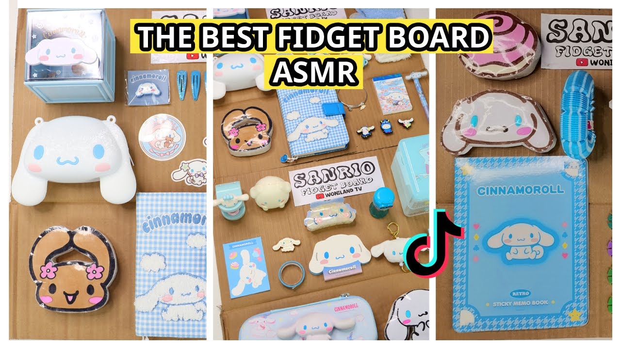 Most relaxing asmr CINNAMOROLL fidget board video collection ! - YouTube