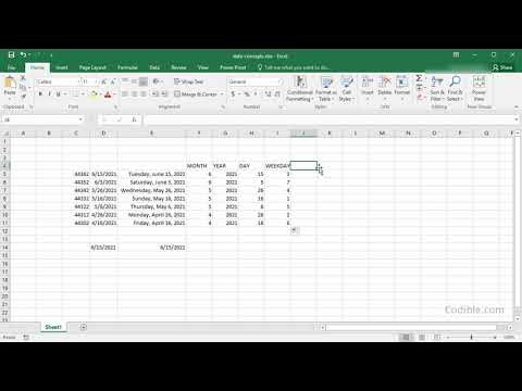 Date functions in Excel - YouTube
