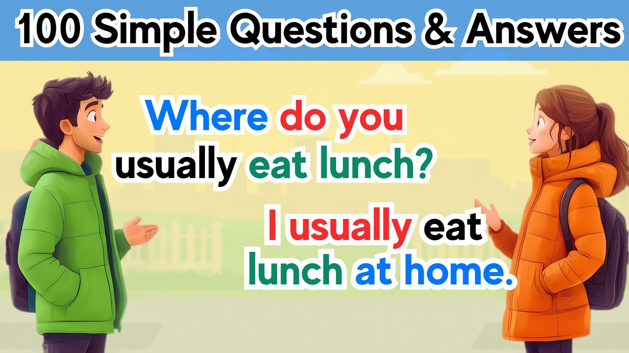 100 Simple Questions And Answers | English Speaking Practice | Speak ...