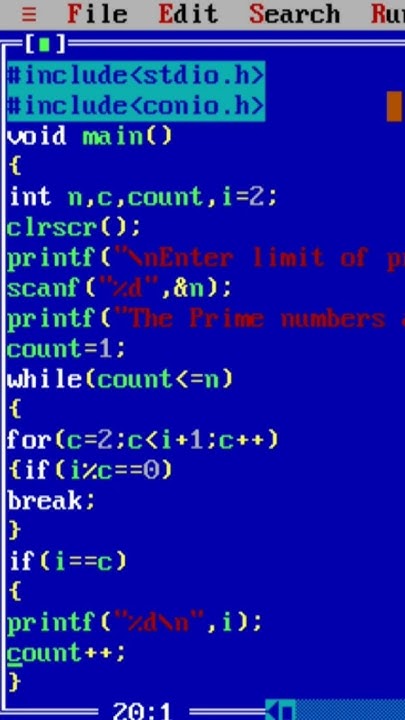 Write a C program to find prime numbers #cprograms #shortvideo #shorts ...