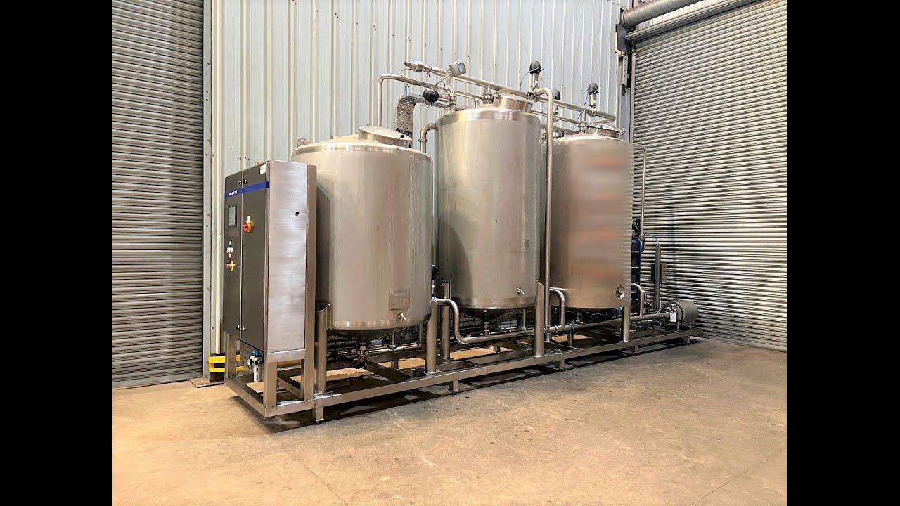 Refurbished 3-Tank 1-Channel CIP System - YouTube