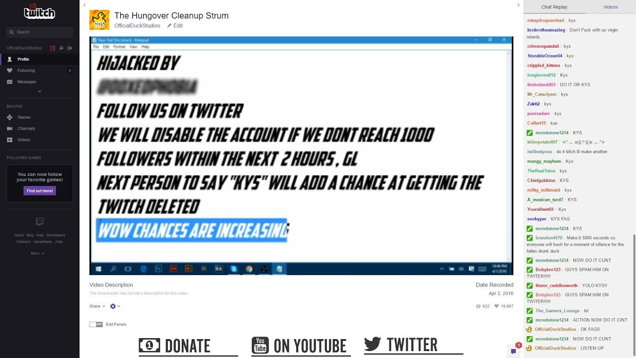 Twitch Streamer Gets Hacked While Streaming! - YouTube