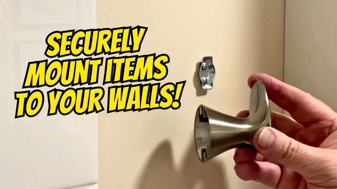 How to Securely Mount Items to your Wall - Wall Anchors - YouTube