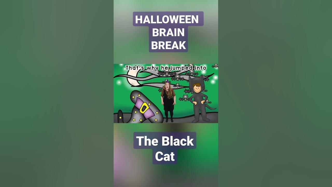 Halloween Brain Break| Halloween Action Song | The Black Cat Rap|Sing ...