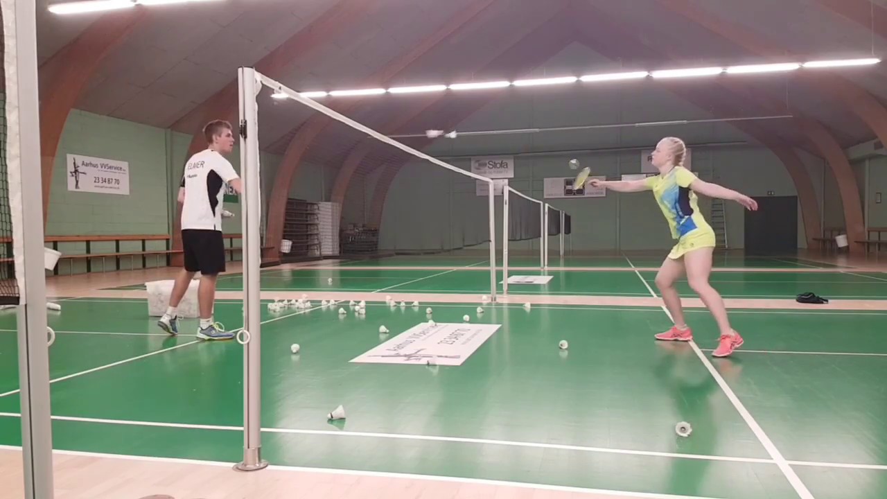 BADMINTON EXERCISE #15 - DOUBLE OFFENSIVE NET - SPEED AND CONTROL - YouTube