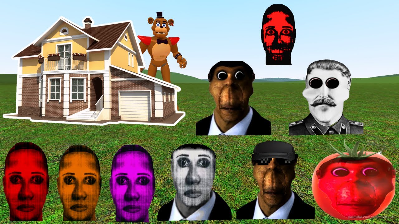 Obunga Family And Selene Delgado cursed Vs Houses!!! - Garry's Mod ...