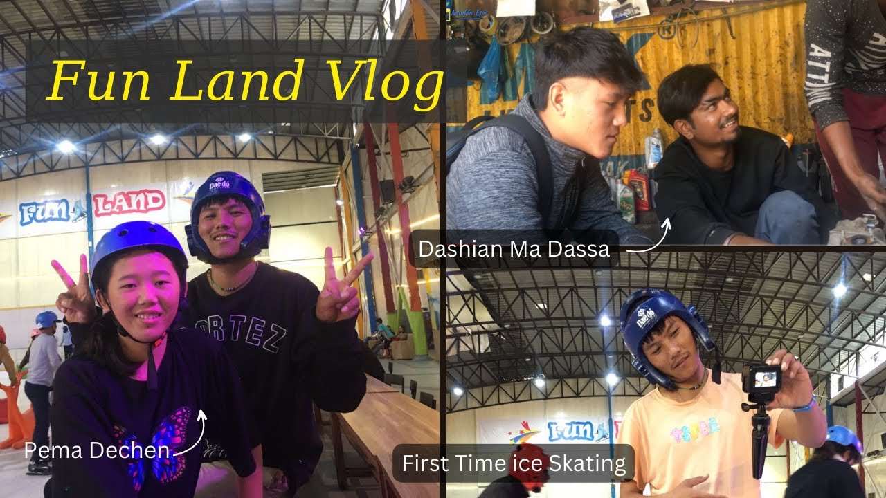 Dashian Ma Dasa, First Time Trying Skating at Fun Land with Family ...