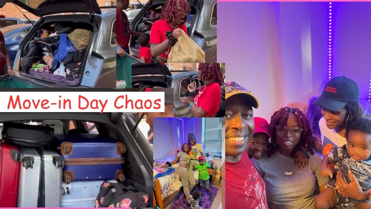 HOWARD UNIVERSITY MOVE IN DAY 2022, UNLOADING THE CAR - YouTube