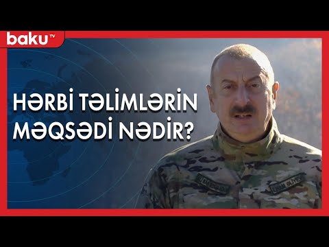 Prezident İlham Əliyev hərbi təlimlərin məqsədini açıqladı - Baku TV