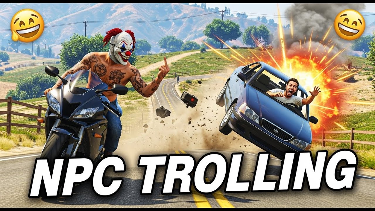 GTA 5 | TROLLING ANGRY NPCs WITH A BIKE KICK | FUNNY MOMENTS - YouTube