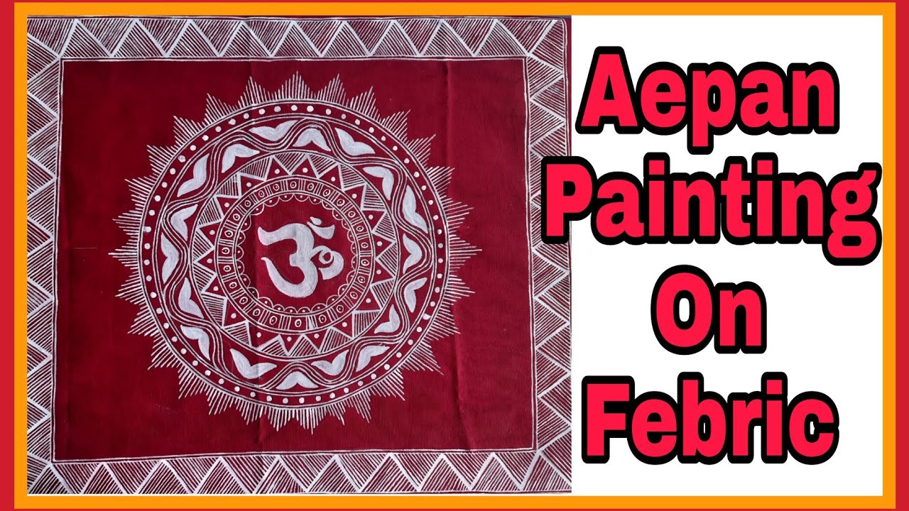 how to make aipan desion #Aepan#Painting#On#Febric - YouTube