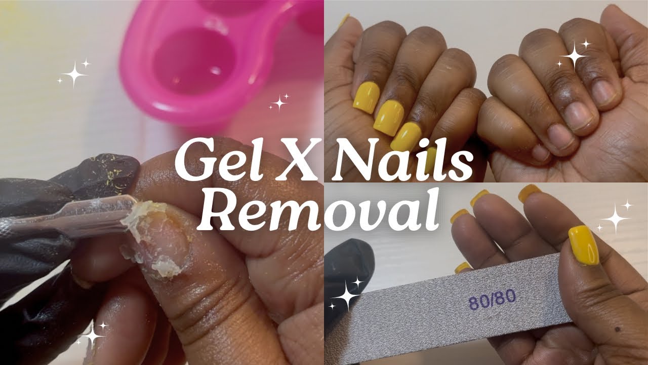 How To Remove Gel X Nails Without A Nail Drill - YouTube