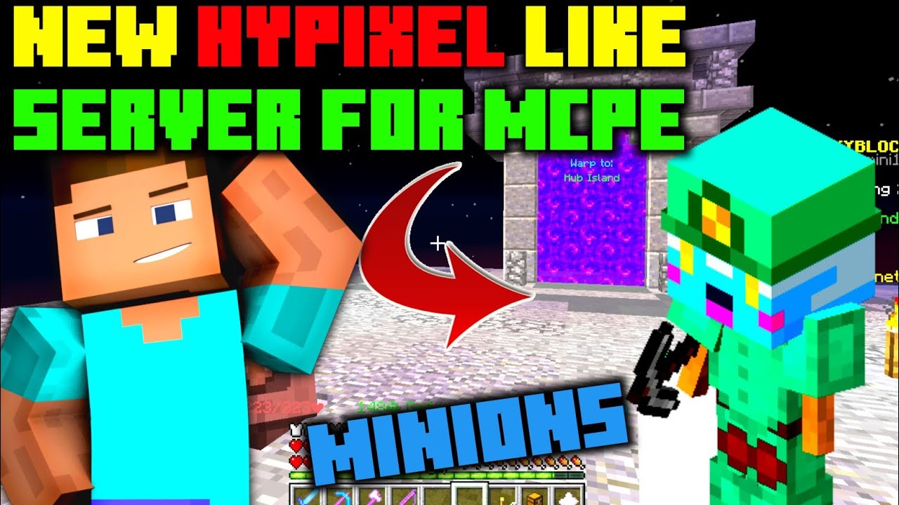 Best Hypixel like server for Minecraft pocket edition || hypixel like ...