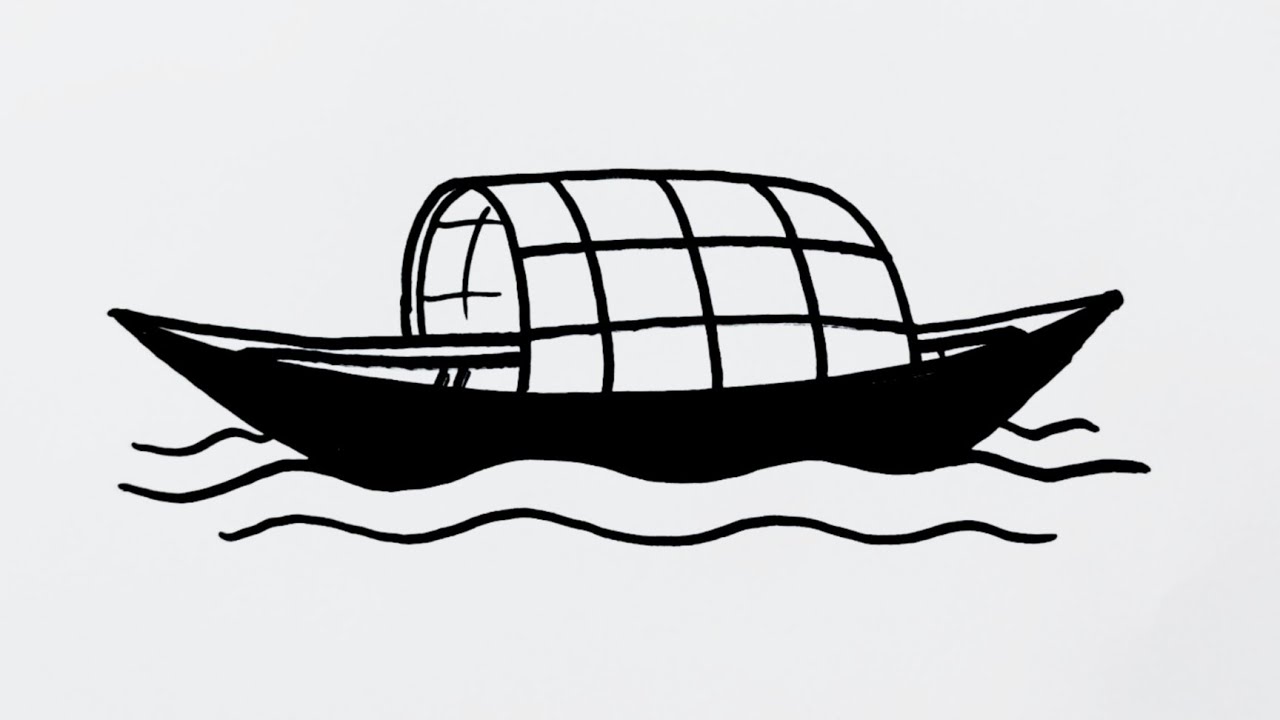 নৌকা আঁকার সহজ উপায় | Boat drawing | Nouka Drawing | নৌকা আঁকা - YouTube
