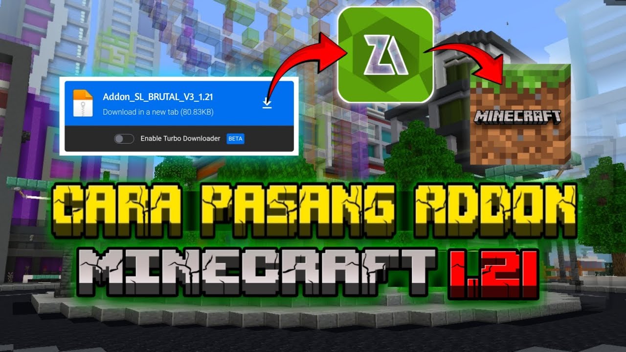 CARA PASANG ADDON MINECRAFT 1.21 - YouTube