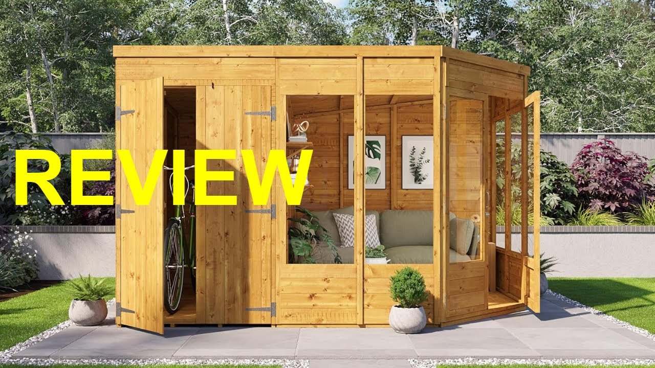 BillyOh Corner Summerhouse Log Cabin review - YouTube