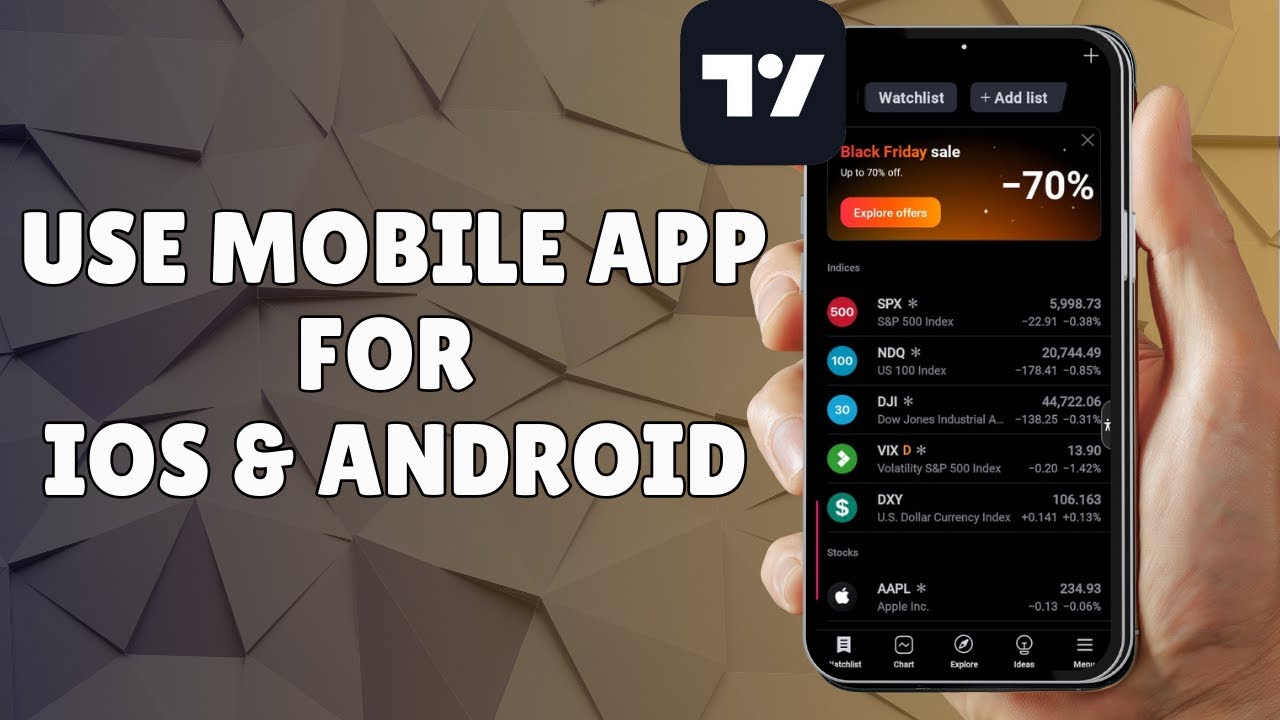 HOW TO USE THE TRADINGVIEW MOBILE APP FOR iOS AND ANDROID - YouTube