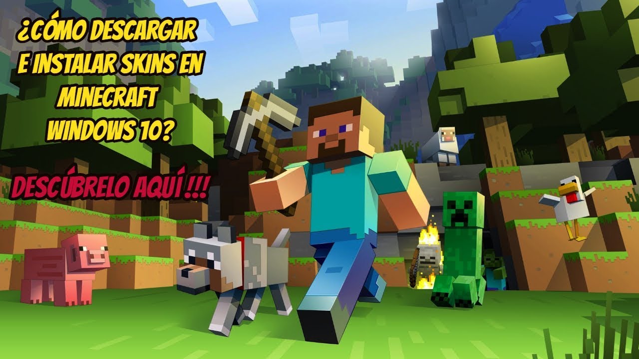 Como poner skins en minecraft windows 10 edition - YouTube