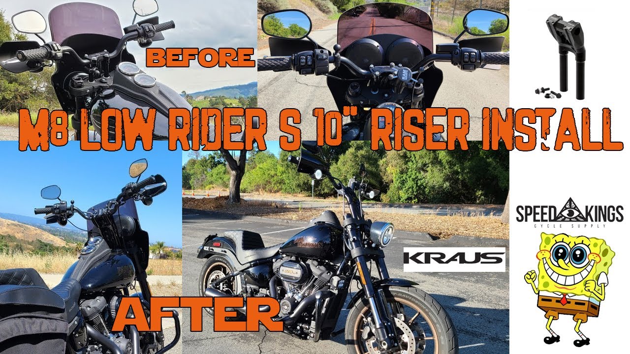 Softail Low Rider S 10 Inch Riser Install - Reupload With Voiceover And ...