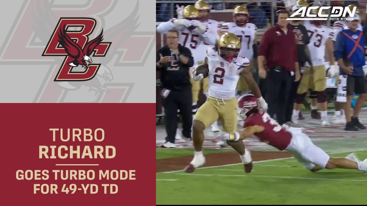 Boston College's Turbo Richard Goes Turbo Mode For 49-TD Touchdown ...