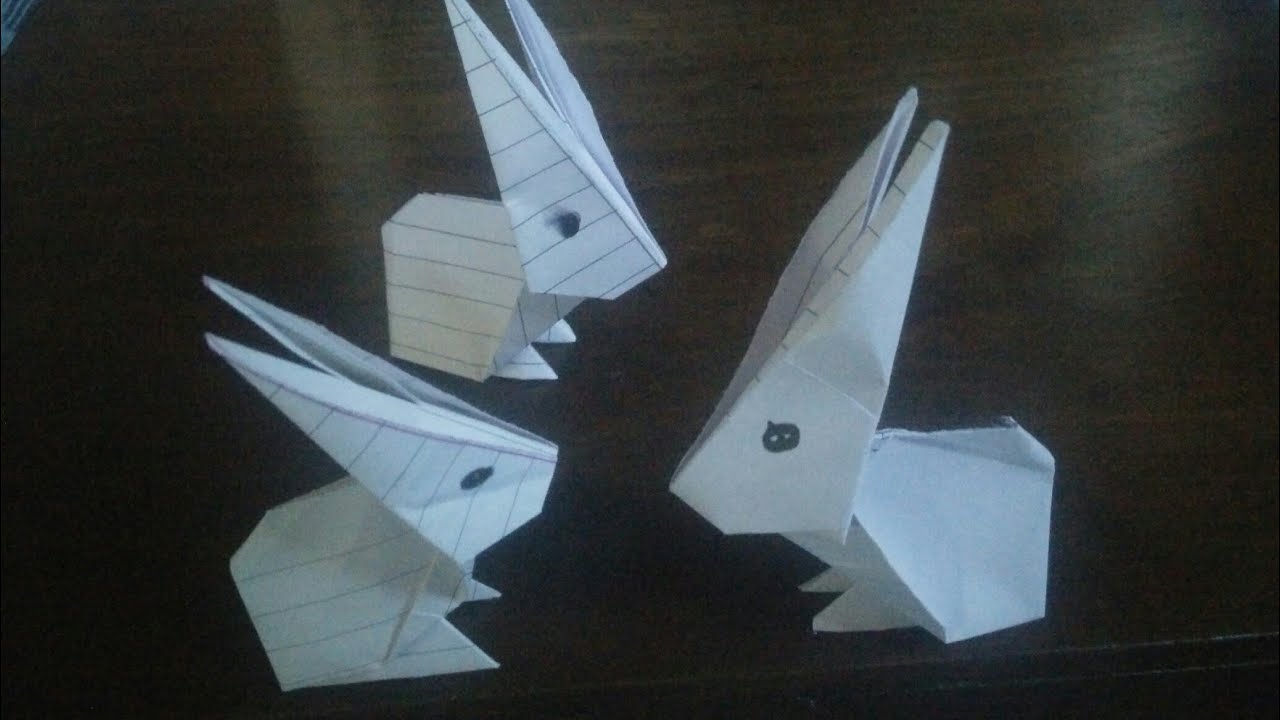 how to make a paper rabbit - YouTube