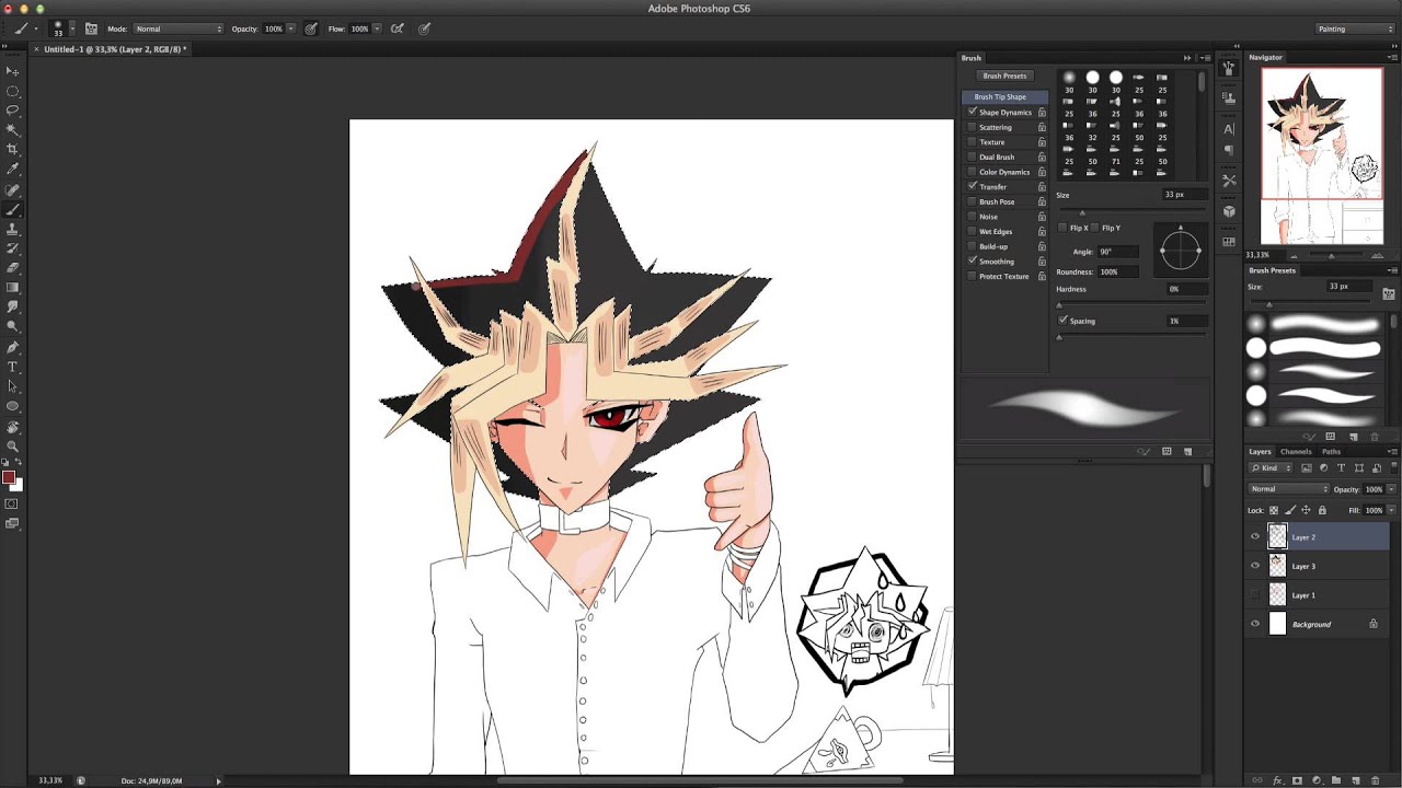 Let's draw: Yami Yugi (and Yugi) from Yu-Gi-Oh - YouTube