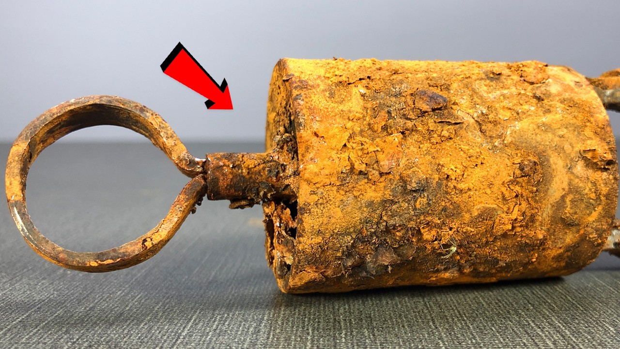 Extremely Rusty '198 Years Old' Antique Lock Restoration Video - YouTube