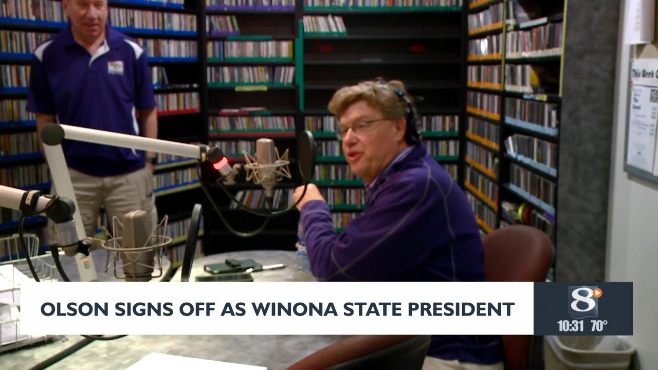 Scott Olson Signs Off as Winona State President - YouTube