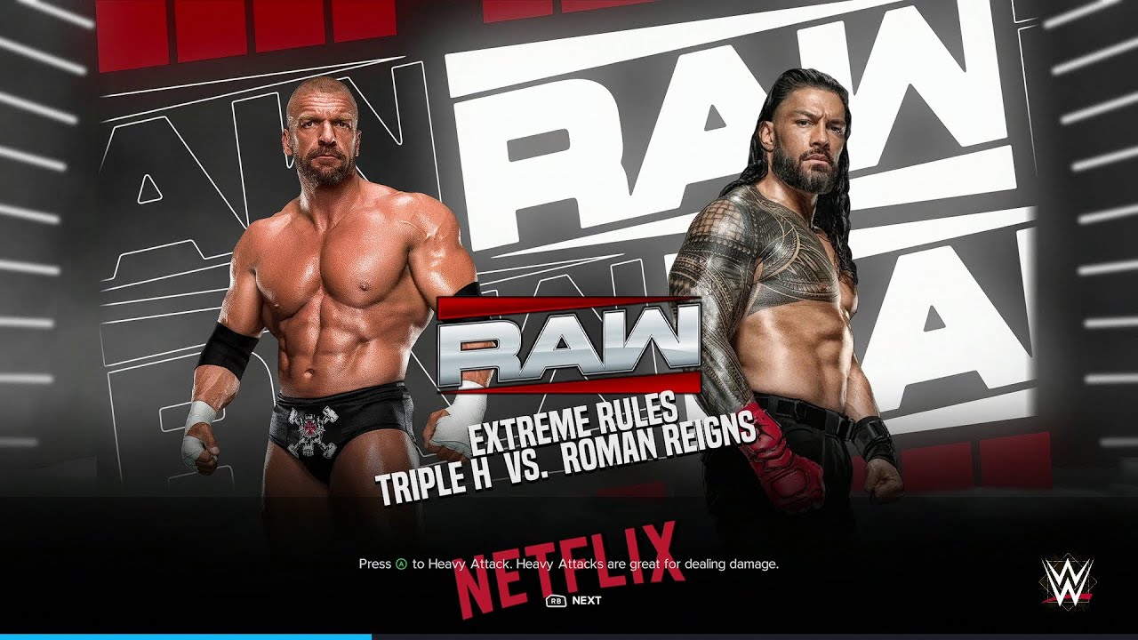 WWE 2K24 FULL MATCH — Triple H vs Reigns — The Cerebral Assassin vs The ...