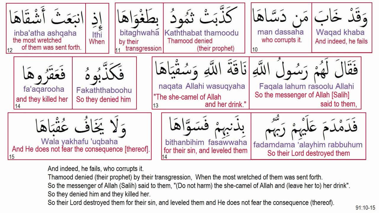 Surah 91 Ash Shams The Sun Recited by Minshawi