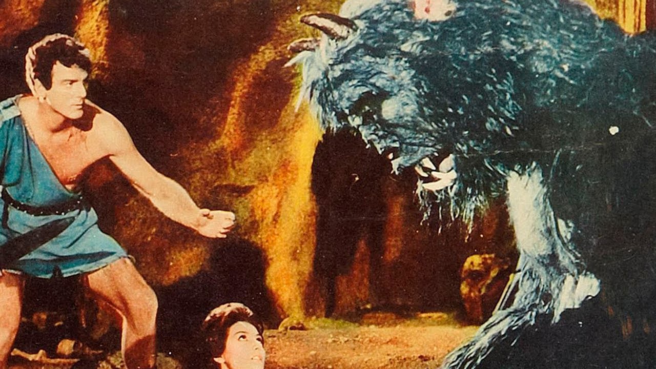 Minotaur, the Wild Beast of Crete (1960) All monster scenes - YouTube