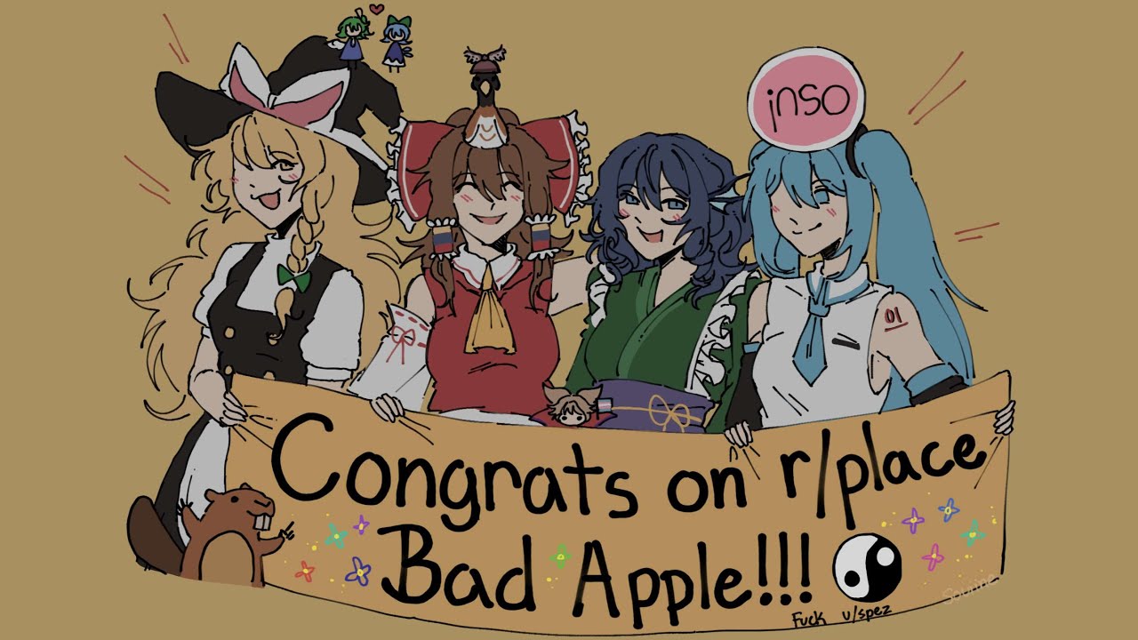 Bad Apple On R/Place (Final) | The End... - YouTube