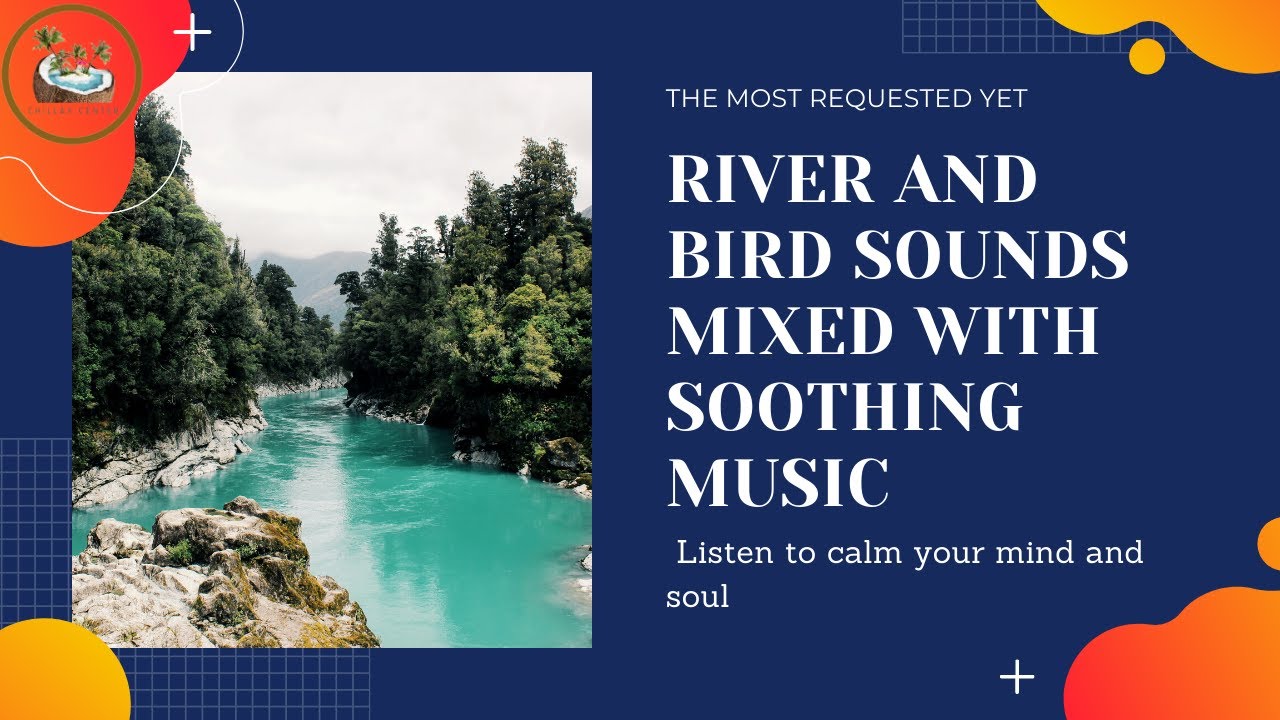 River and Bird sounds Mixed with Soothing Music | Listen to calm your ...