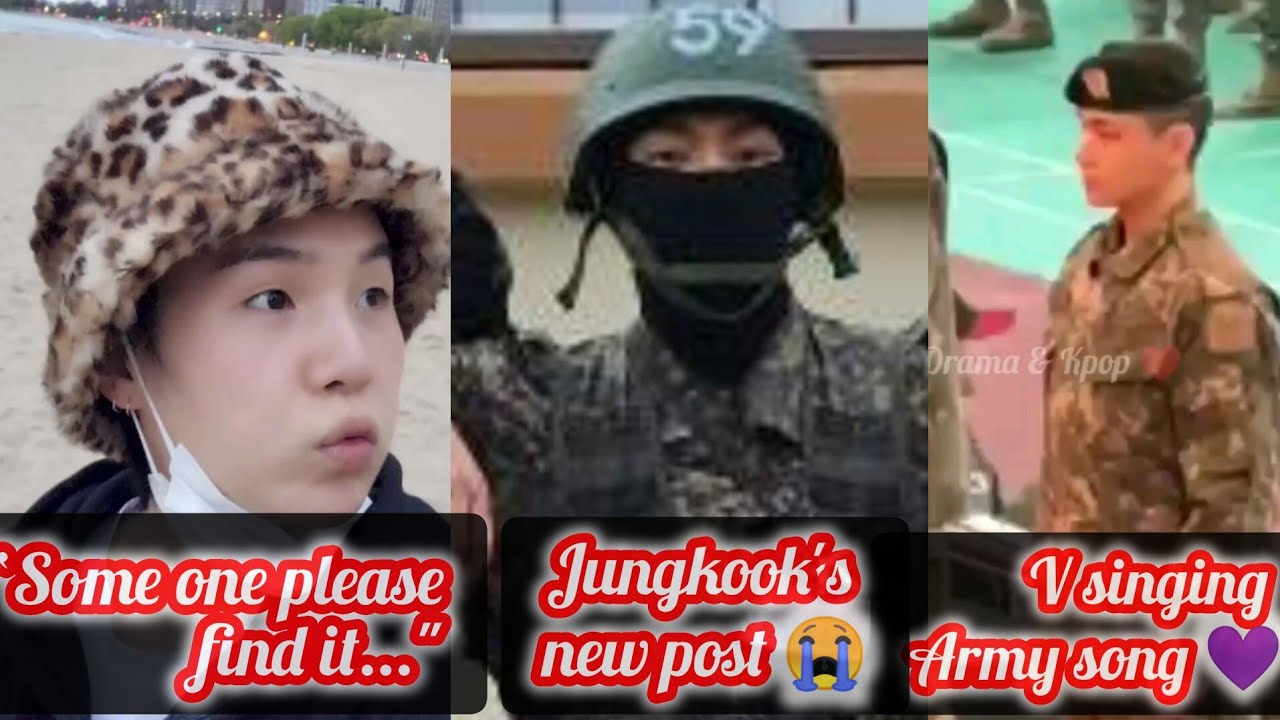 BTS V singing during military graduation ceremony/JungKook share post ...
