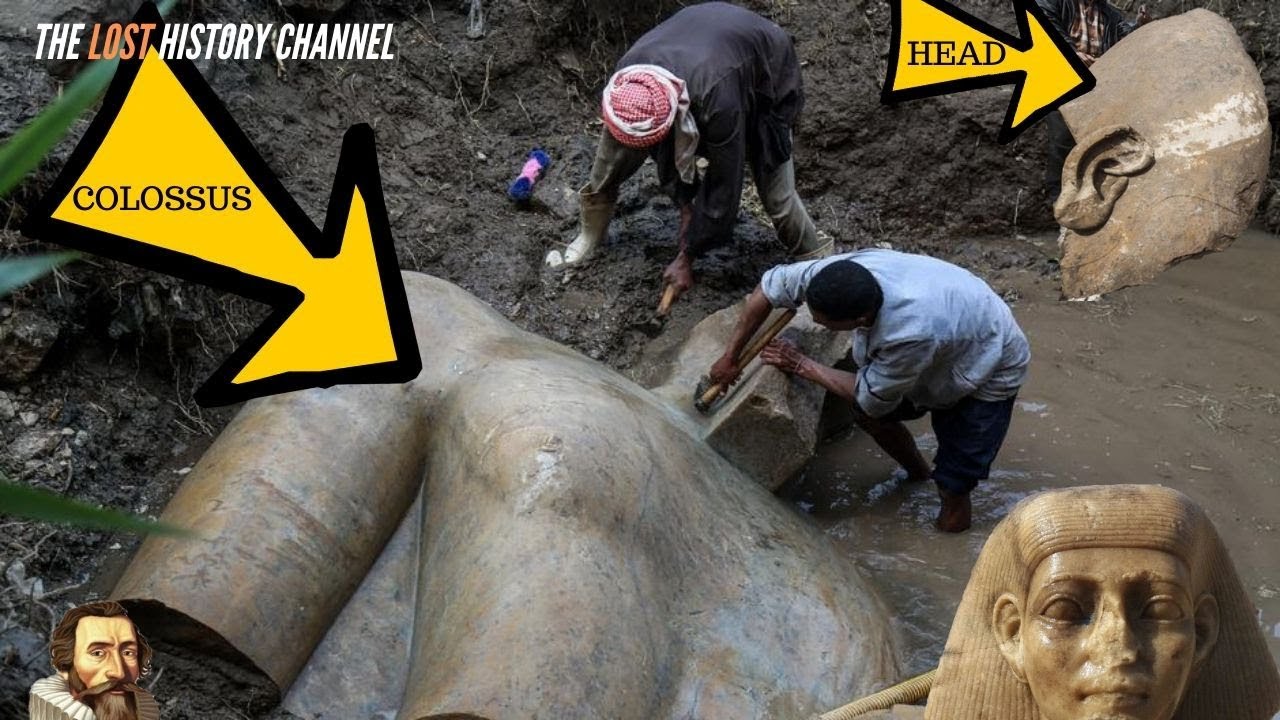 The Discovery of the Colossus of 'Pharaoh Psamtik I' in the suburbs of ...