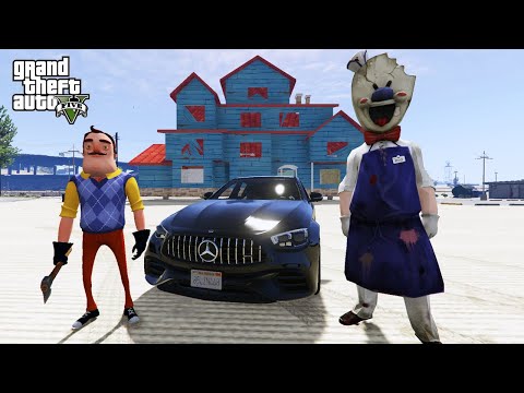 HELLO NEİGHBOR ICE SCREAM KAÇIRDI VE LÜKS ARABASINI ALDI - GTA 5