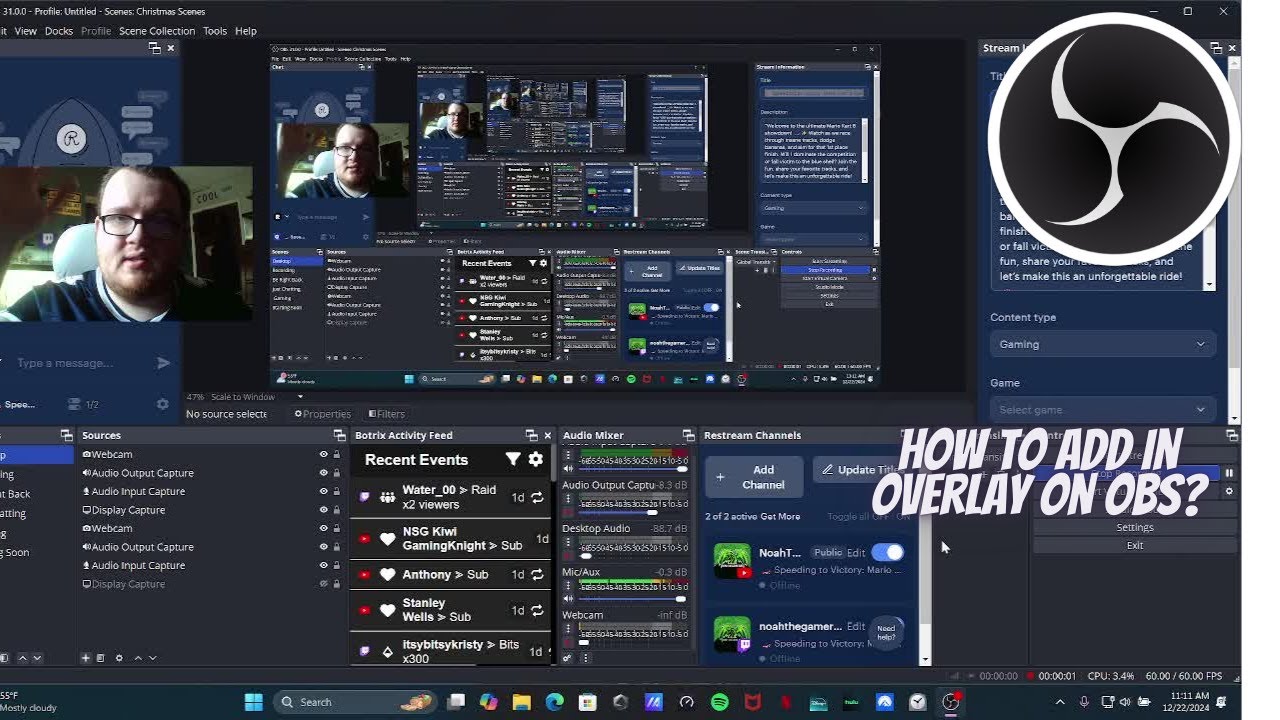 Simple OBS Overlay Tutorial That Will Change Your Stream! - YouTube