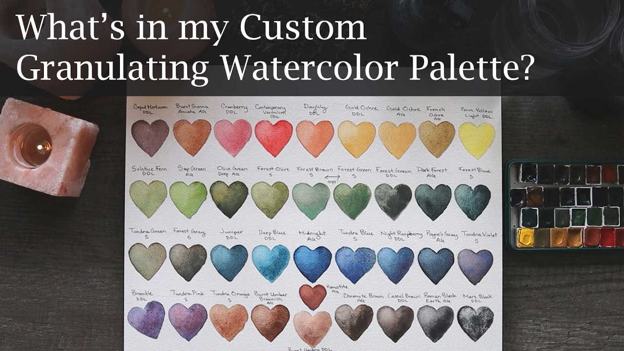 I CREATED My DREAM Palette of GRANULATING Watercolors! - YouTube
