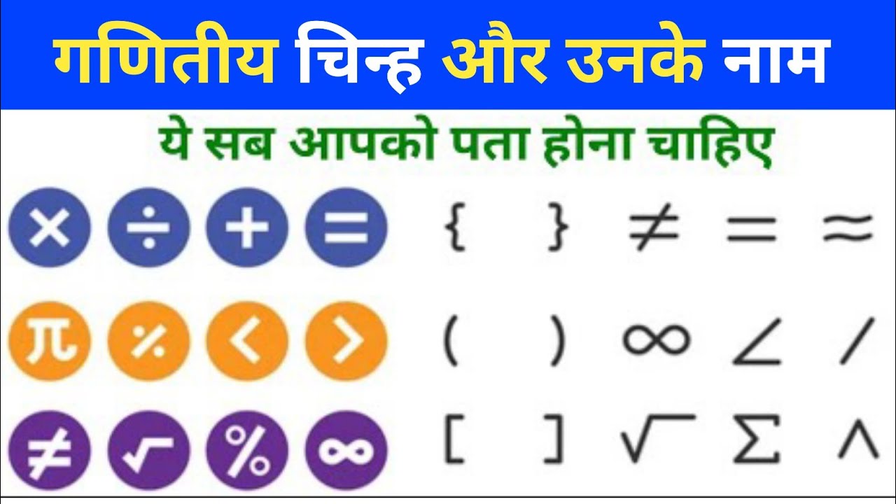 mathematical sign | mathematics symbol | math symbol 2023 - YouTube