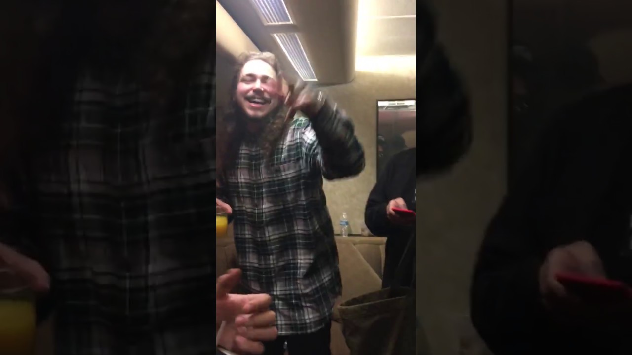 Post Malone partying backstage - YouTube
