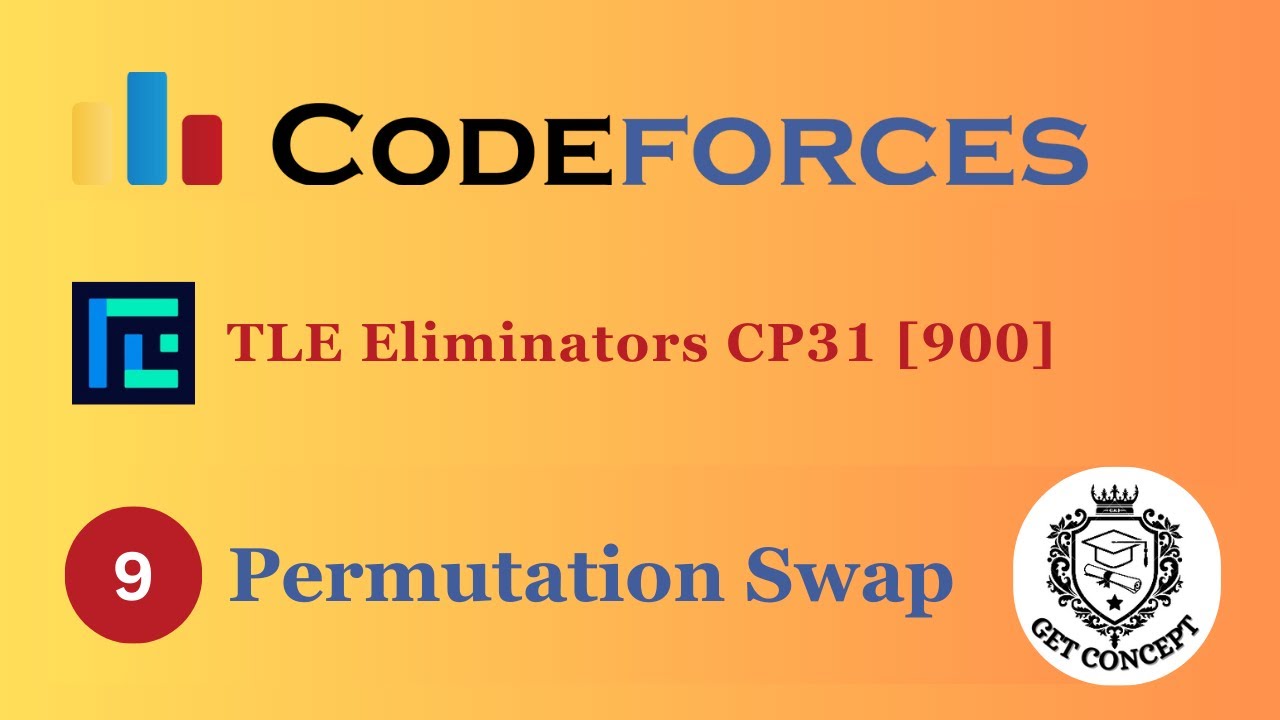 B Permutation Swap Codeforces Tle Eliminators Cp31 900 Rated Get Concept Youtube