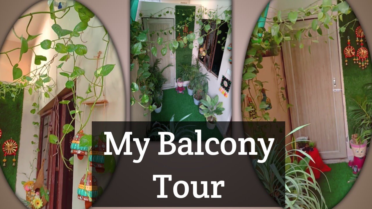 My Balcony Tour | Extreme Balcony Makeover Using Artificial Grass | DIY ...