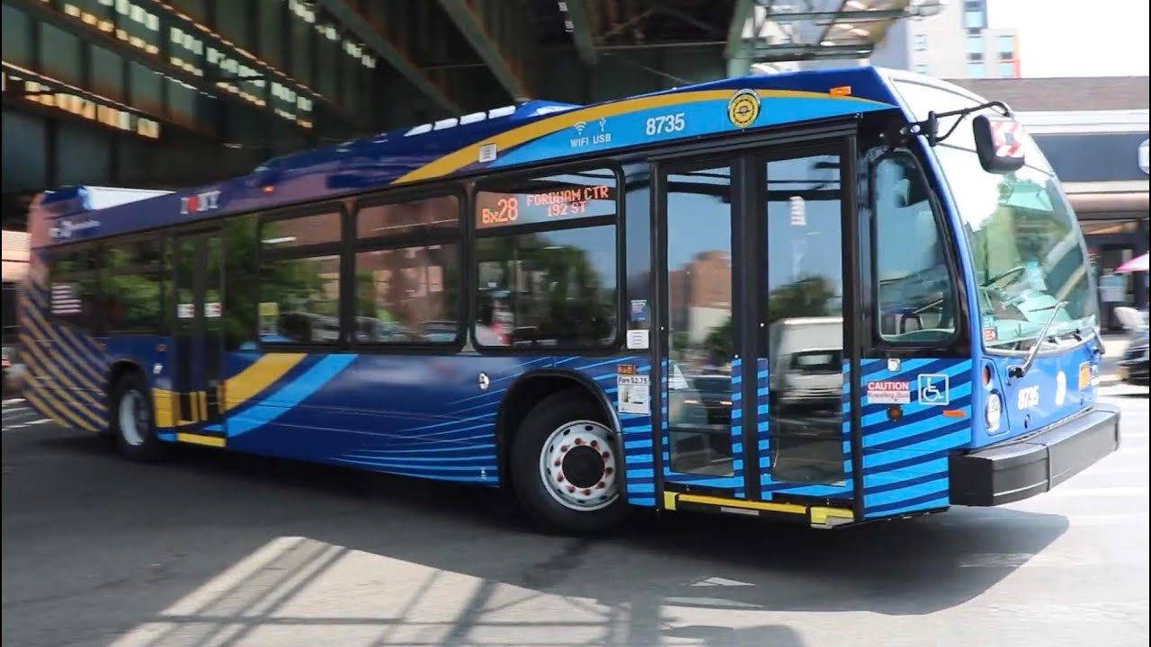2019 Novabus LFS #8735 on the Bx28 at Jerome Avenue and Kingsbridge ...