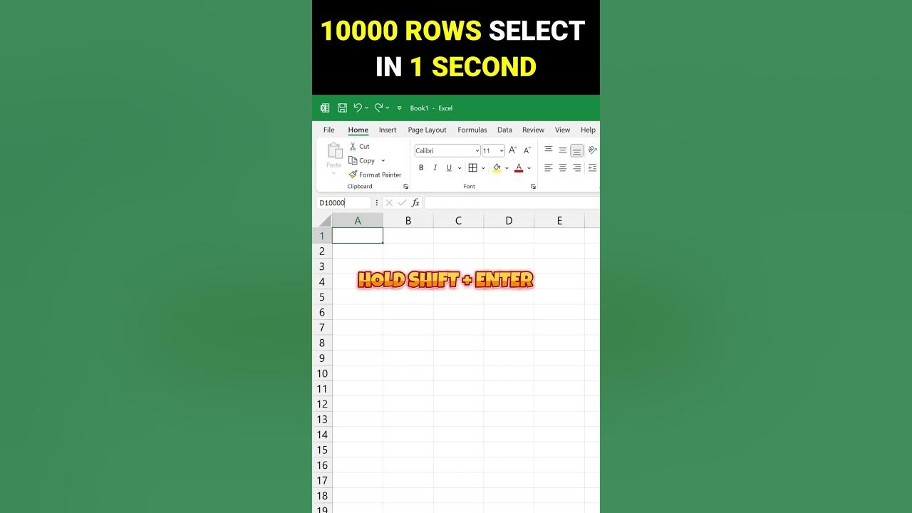 Excel Interview Question | Select 10000 Rows in 1 Second #excel #shorts - YouTube