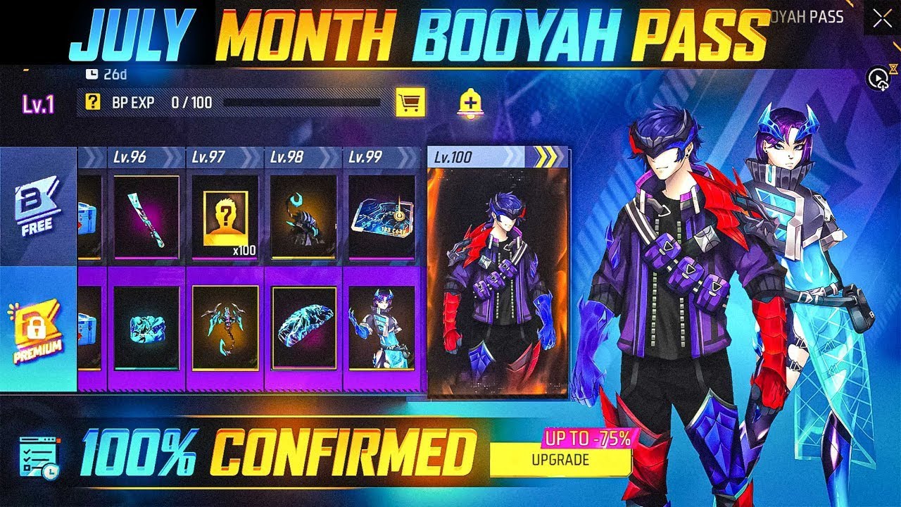 July Booyah Pass Free Fire 2023 | Free Fire Season 7 Booyah Pass Full ...