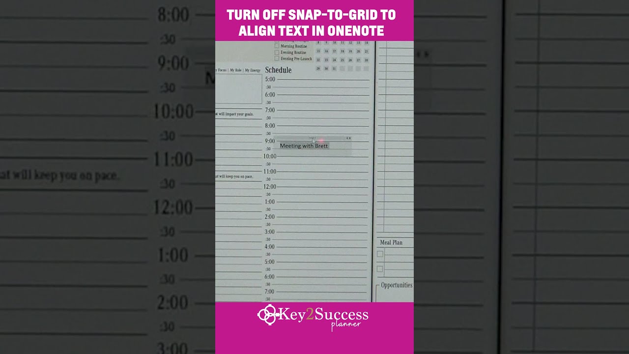 Turn Off Snap To Grid In OneNote onenote onenotetips digitalplanning Turn Off Snap To Grid In OneNote onenote onenotetips digitalplanning