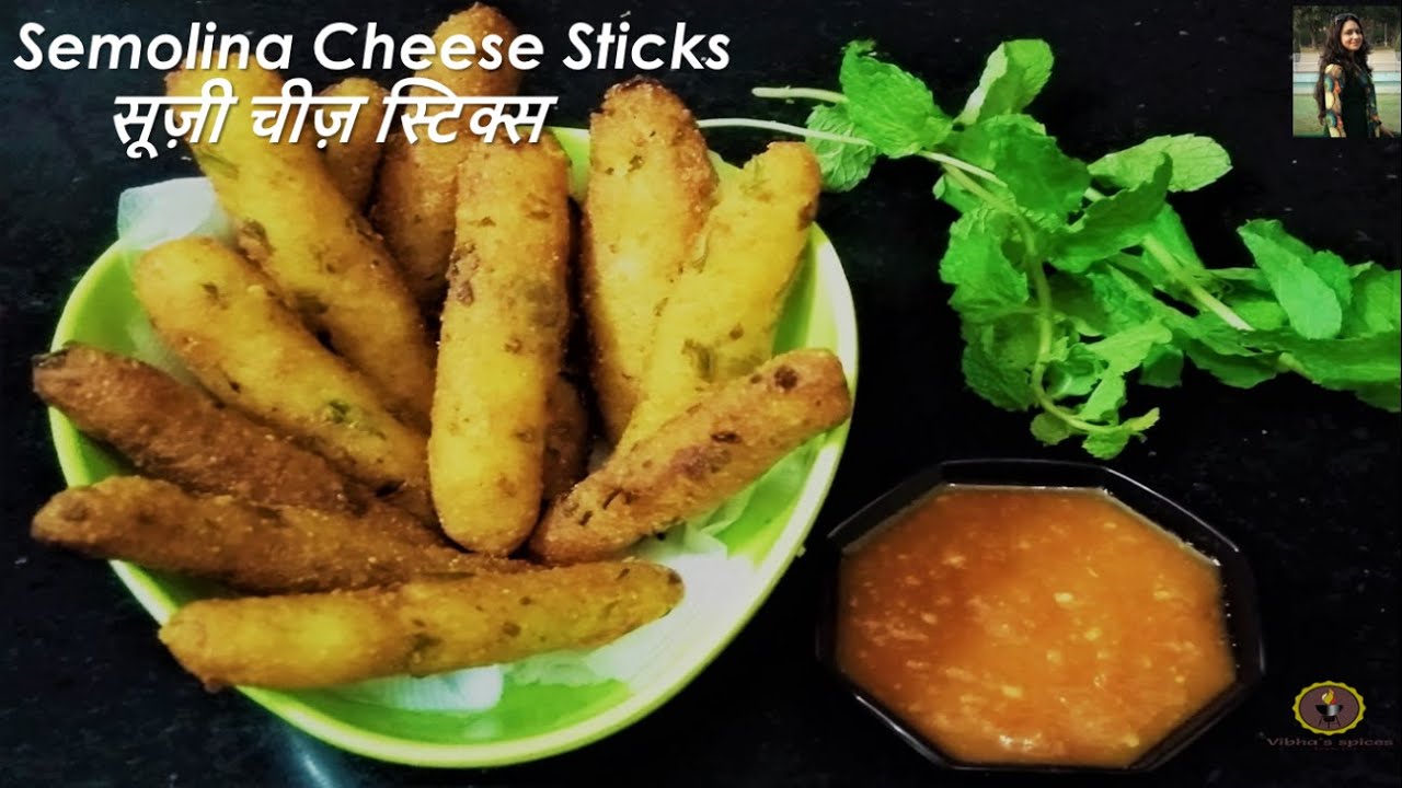 Crispy Semolina (suji) Cheese Sticks - सूज़ी चीज़ के कुरकुरे स्टिक्स ...