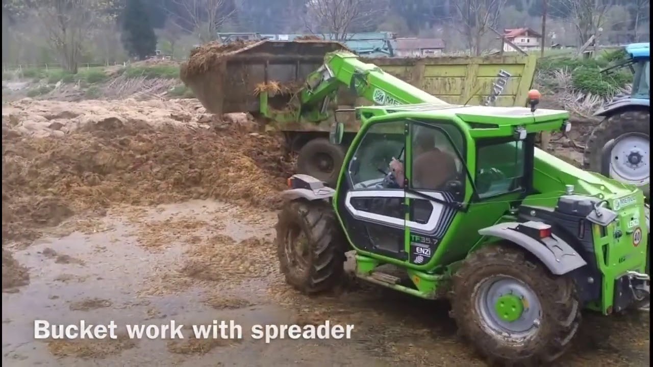 Merlo Telescopic tractor doing various farm chores - YouTube